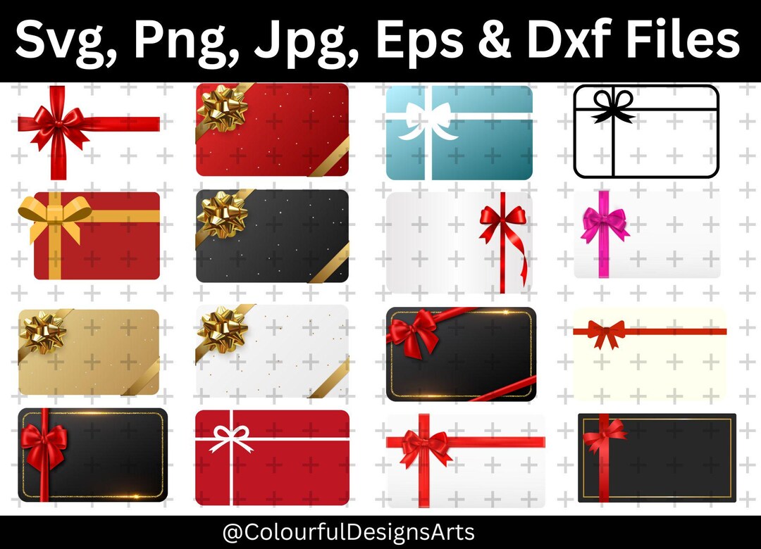 Gift Cards Svg Bundle, Cards Svg Designs, Commercial Use, Gift Cards ...