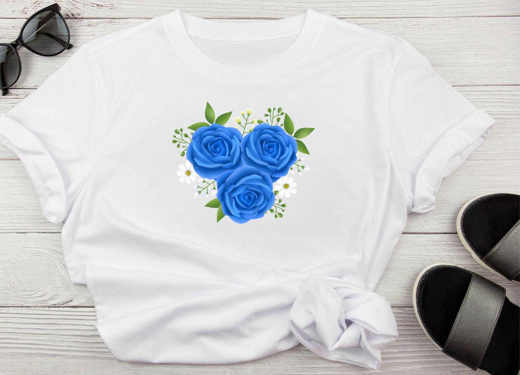 Blue Rose SVG Bundle, Blue Rose Clipart, Rose Svg, Svg Cut Files for ...