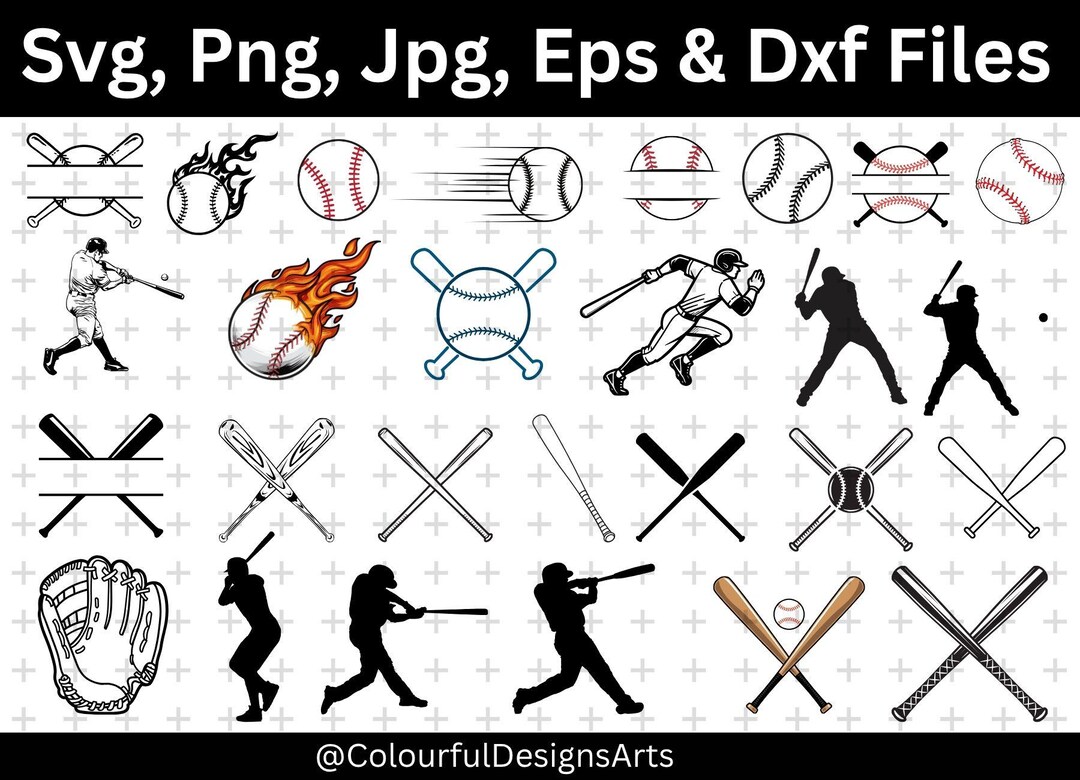 Baseball SVG Bundle, Basball Clipart, Baseball Player Svg, Personalized ...