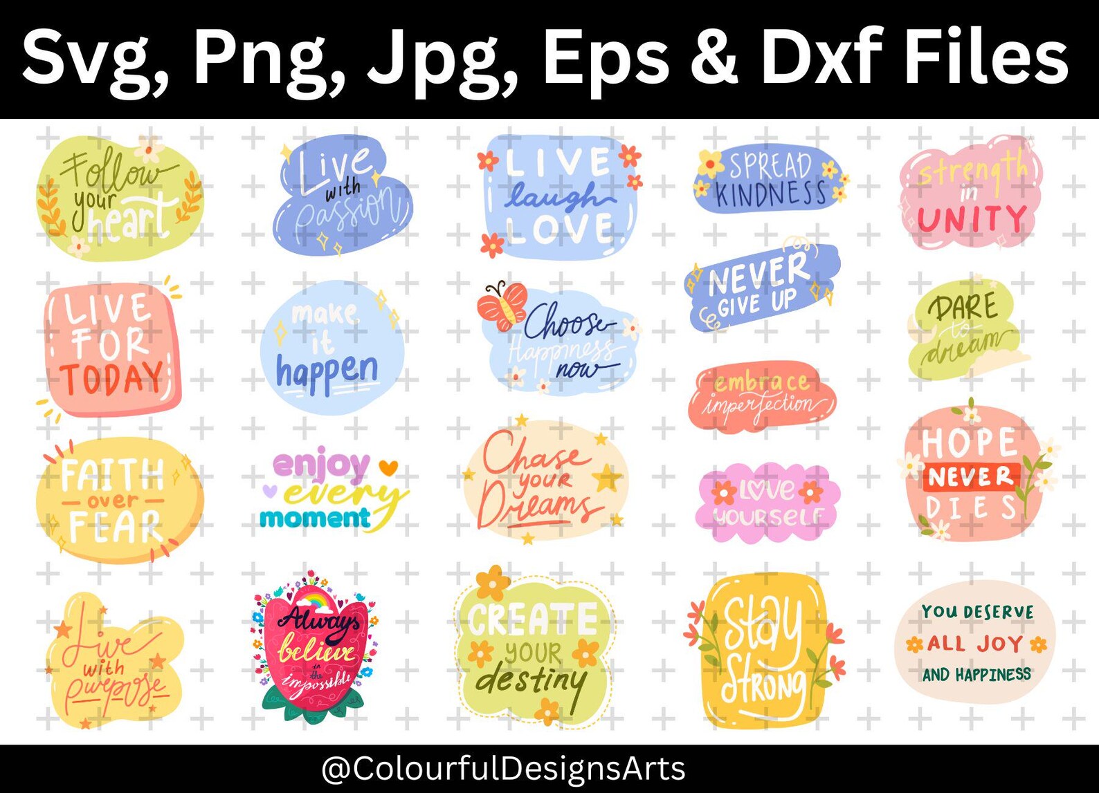 Motivational Qoutes Svg Bundle, Inspirational Svg Bundle, Self Love Svg ...