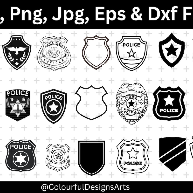 Police Badge Svg - Etsy