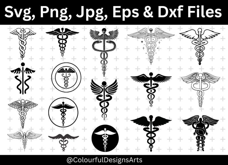 Caduceus Clipart, Caduceus Symbol Svg, Medical Symbol Svg, Medical Svg ...