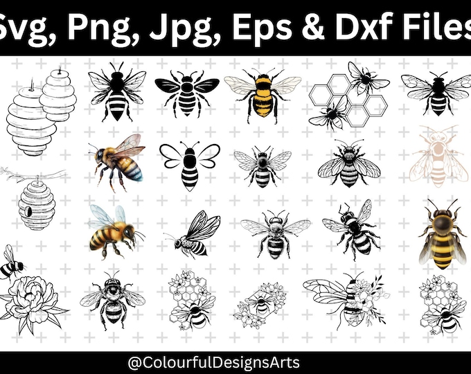 Bee Happy SVG - Etsy