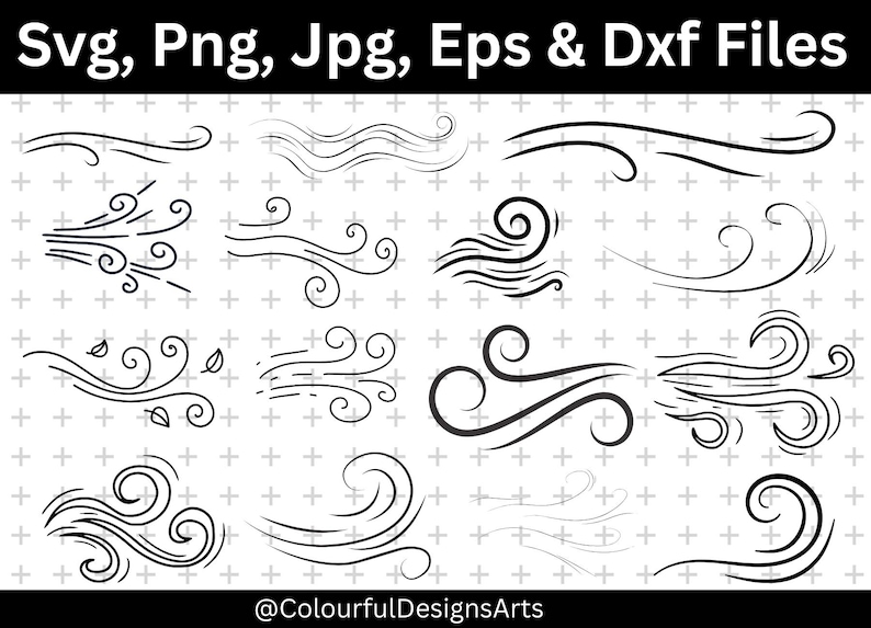 Wind Svg Bundle, Wind Png Bundle, Wind Svg, Weather Svg, Wind Clipart ...