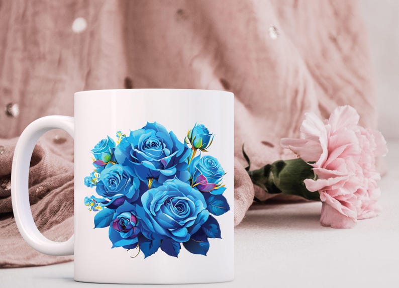 Blue Rose SVG Bundle, Blue Rose Clipart, Rose Svg, Svg Cut Files for ...