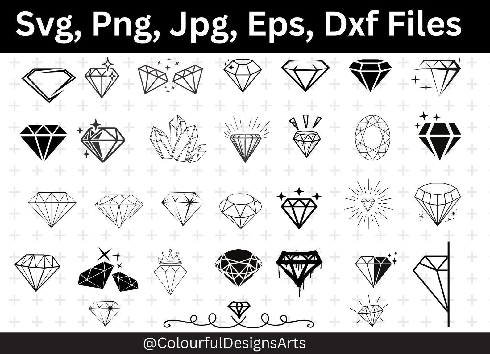 Diamond SVG, Wedding Diamond SVG, Diamond Clipart, Silhouette, Cut ...