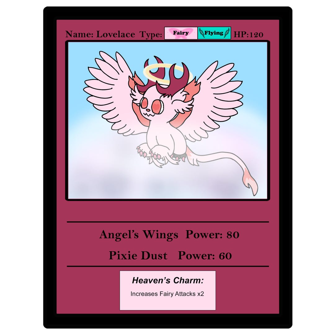 Lovelace Minimon Monster Card - Etsy