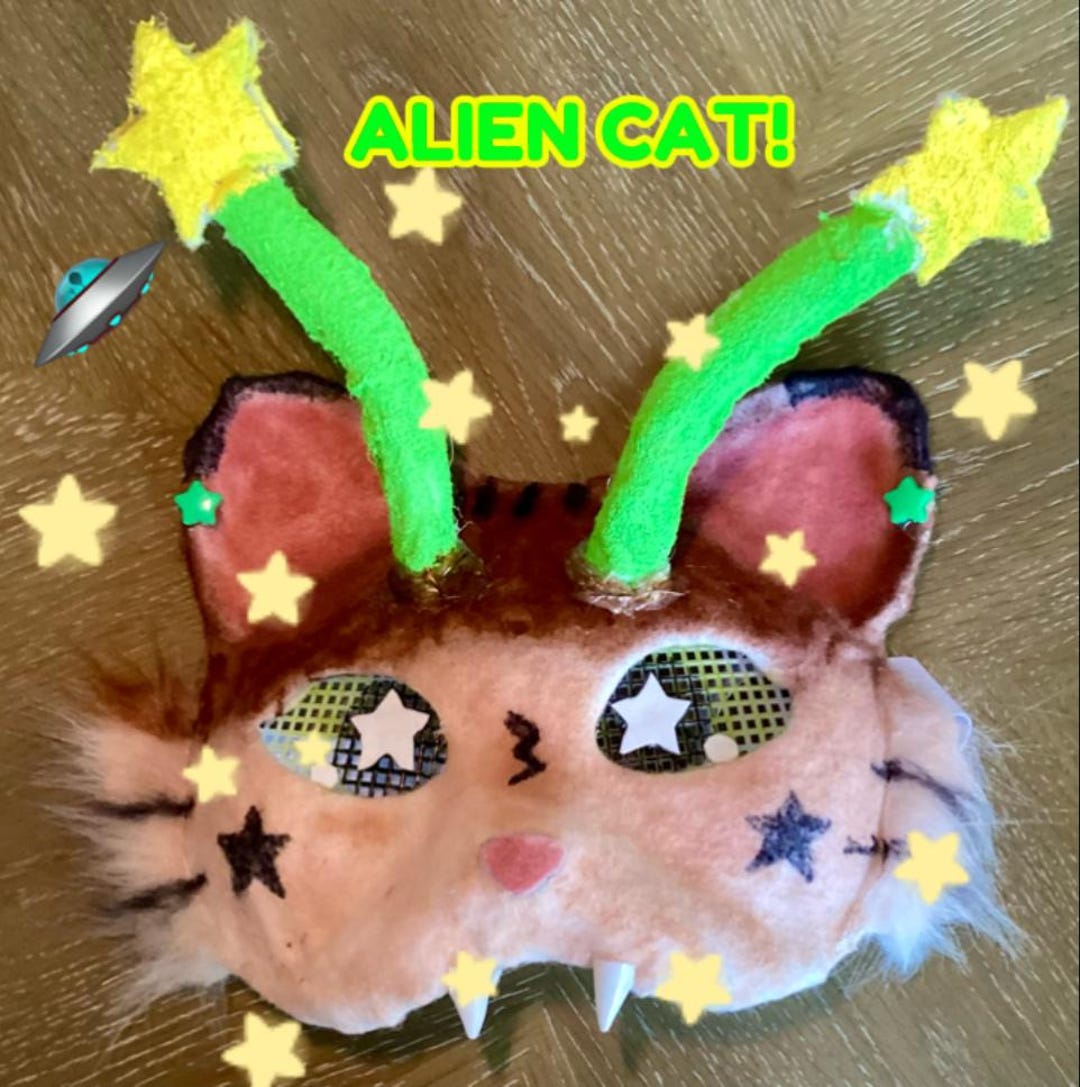 Alien Cat Therian Mask (REMAKE!!) - Etsy