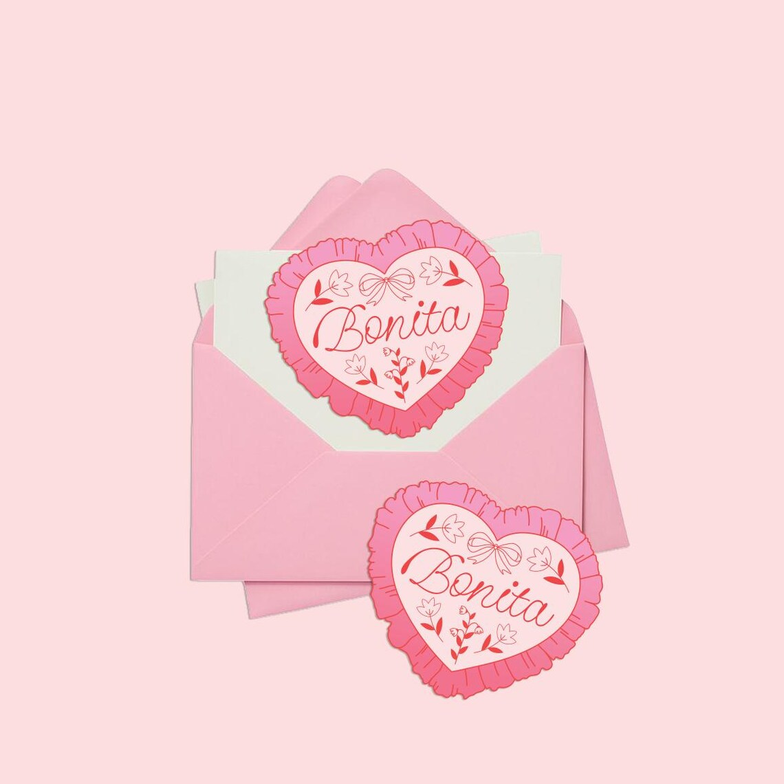 Bonita Heart Sticker | Spanish Valentine Vinyl Decal - Etsy