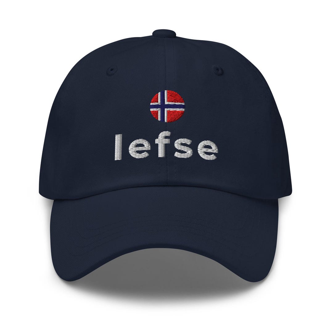 LEFSE HAT: Embroidered Norway Flag Baseball Cap, Scandinavian Gift - Etsy