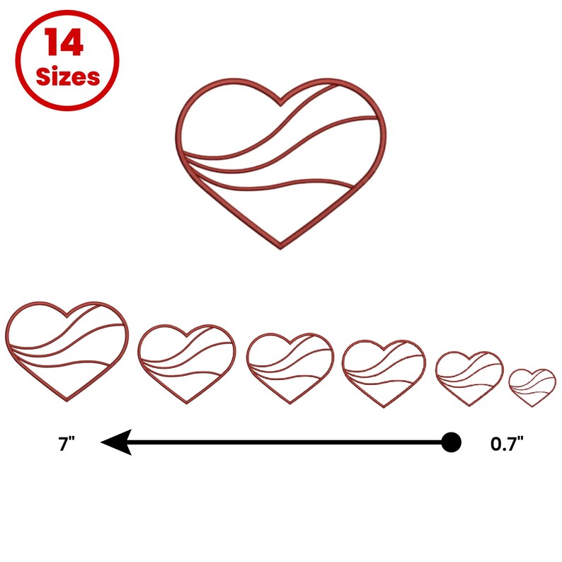 Mini Hearts Machine Embroidery Design, Valentines Day Mini Hearts ...