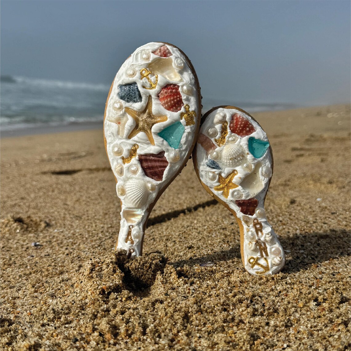 Bamboo Seashell Brush for Bridesmaid and Bachelorette Party Gift - Etsy