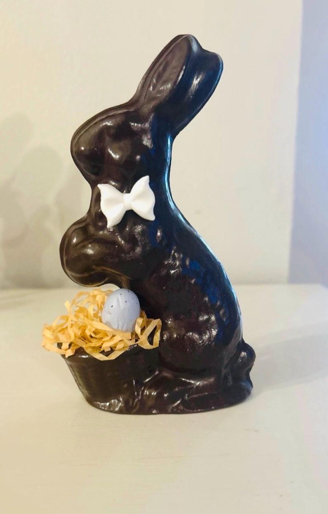 Ceramic Chocolate Easter Bunny - Etsy