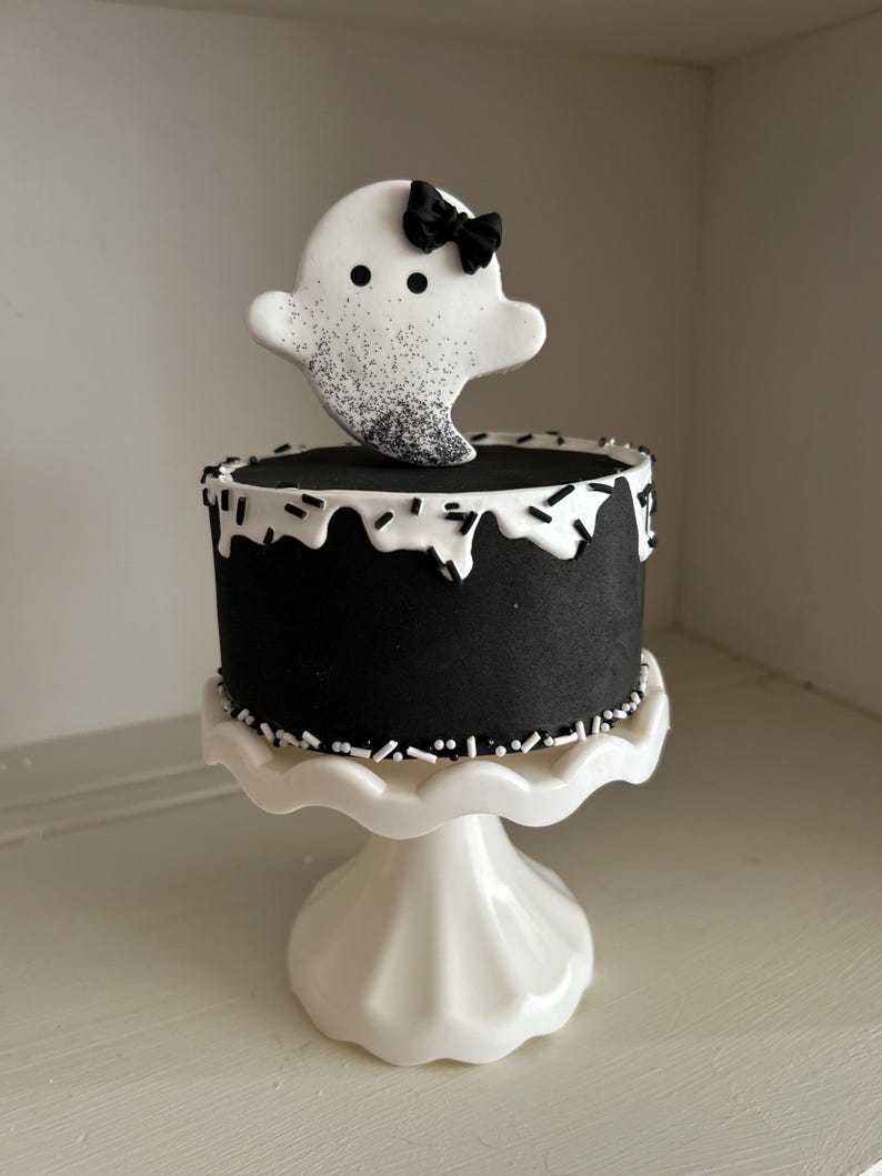 Halloween Ghost Fake Cake: Tiered Tray Decor, Faux Bake - Etsy