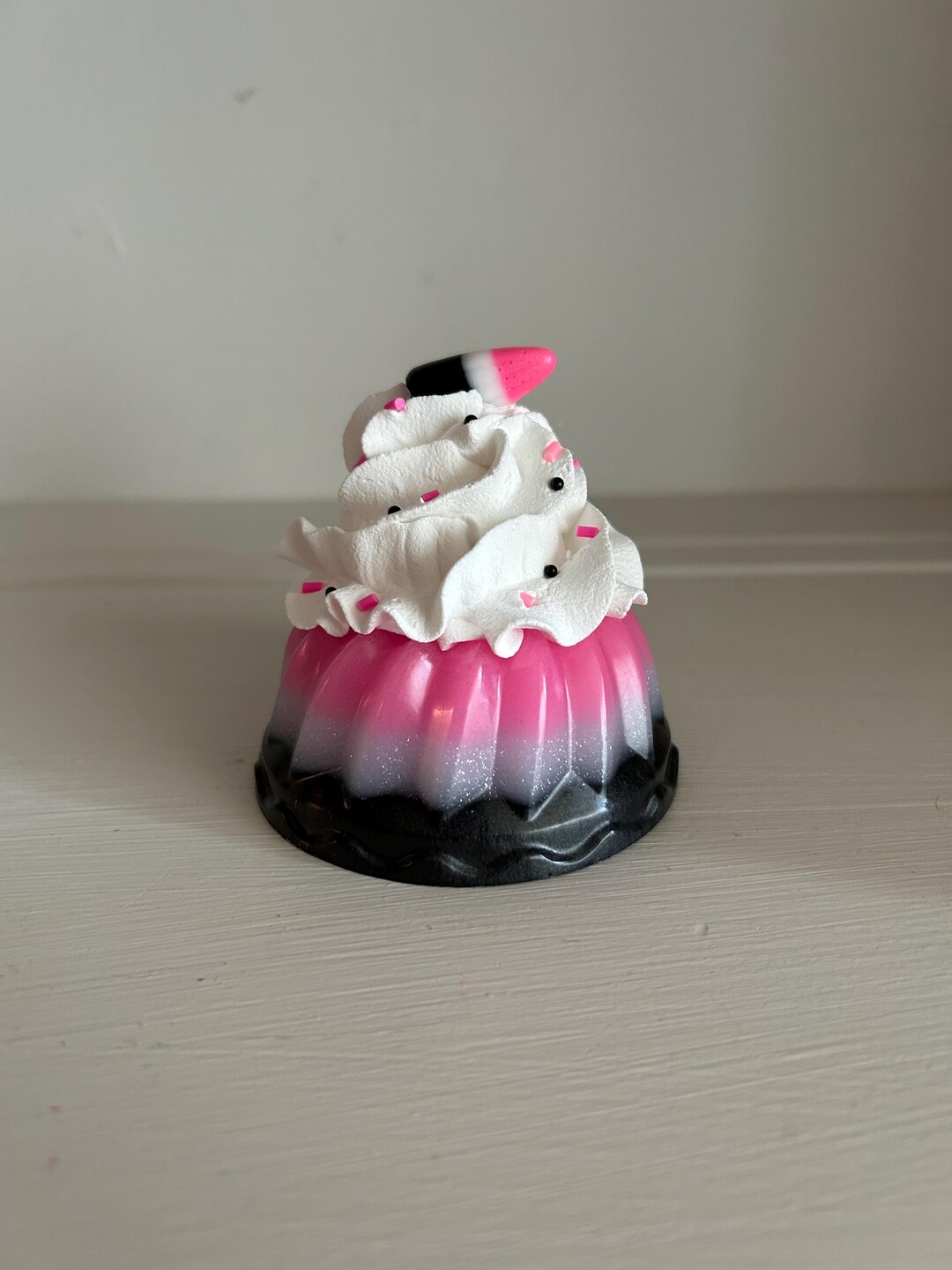 Fake Jell-o Mold Halloween Dessert: Pink & White Faux Treat - Etsy