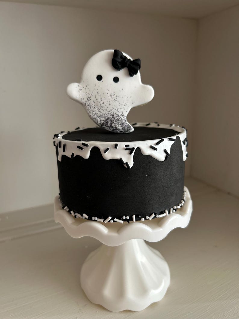 Halloween Ghost Fake Cake: Tiered Tray Decor, Faux Bake - Etsy