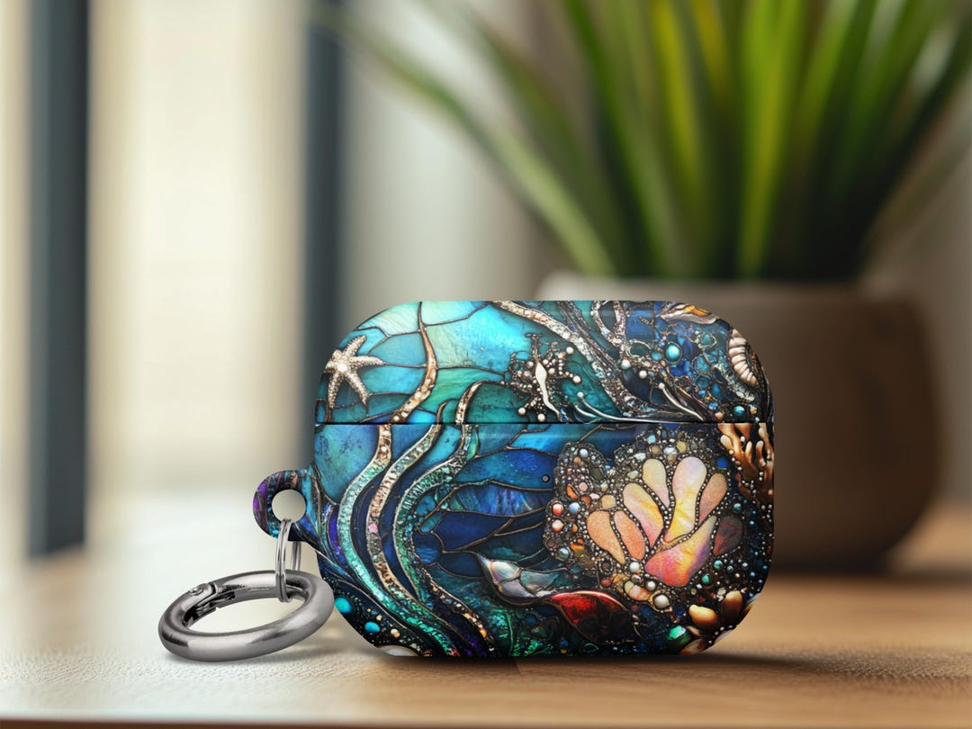 AirPod 4 Stained Glass Style Airpods Pro 2 Case Underwater Theme ...