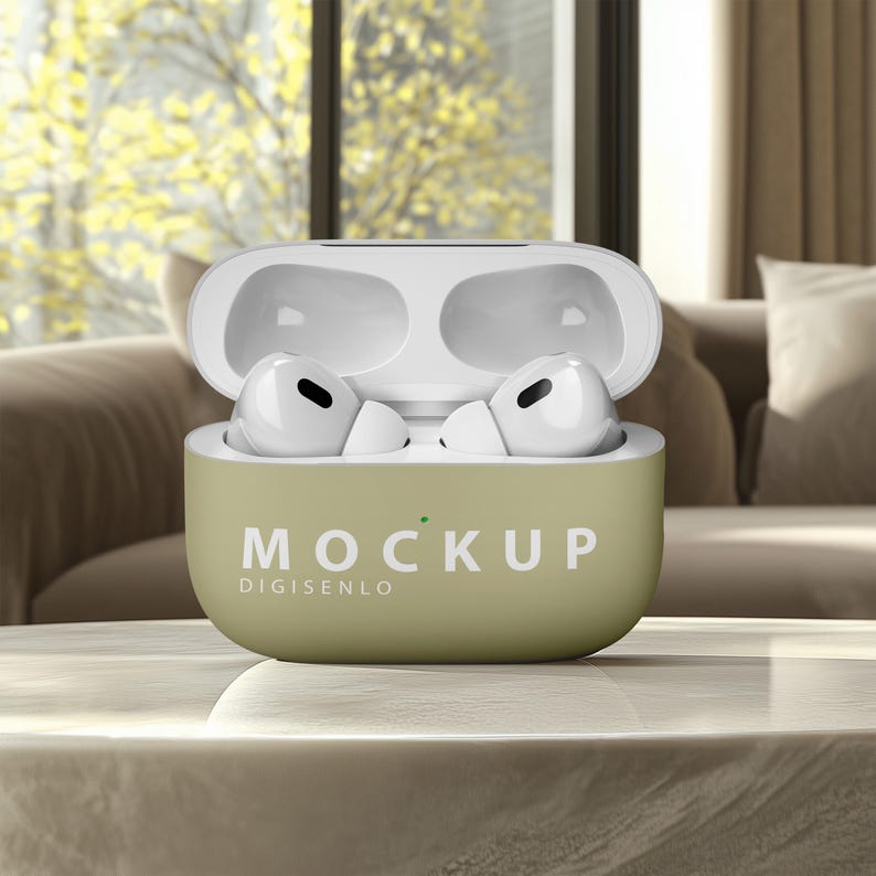 4 AirPod Case Mockup Templates, Easy Edit With Free Photopea Realistic ...