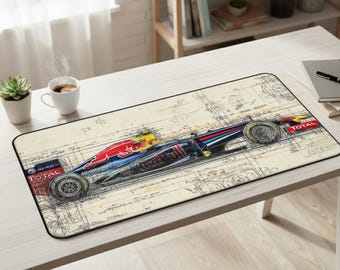 Red Bull F1 Desk Mat: Extended Racing Mouse Pad for Gamers - Etsy