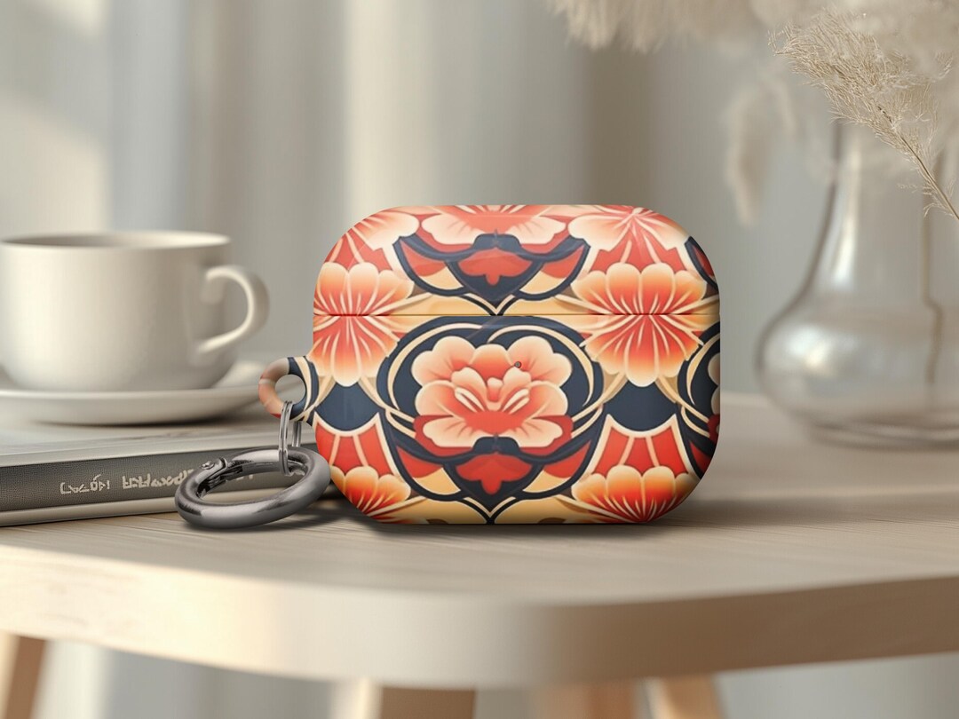 Japanese Style AirPod Pro 2 Case Lotus Red Design Idea AirPod Pro 1 ...