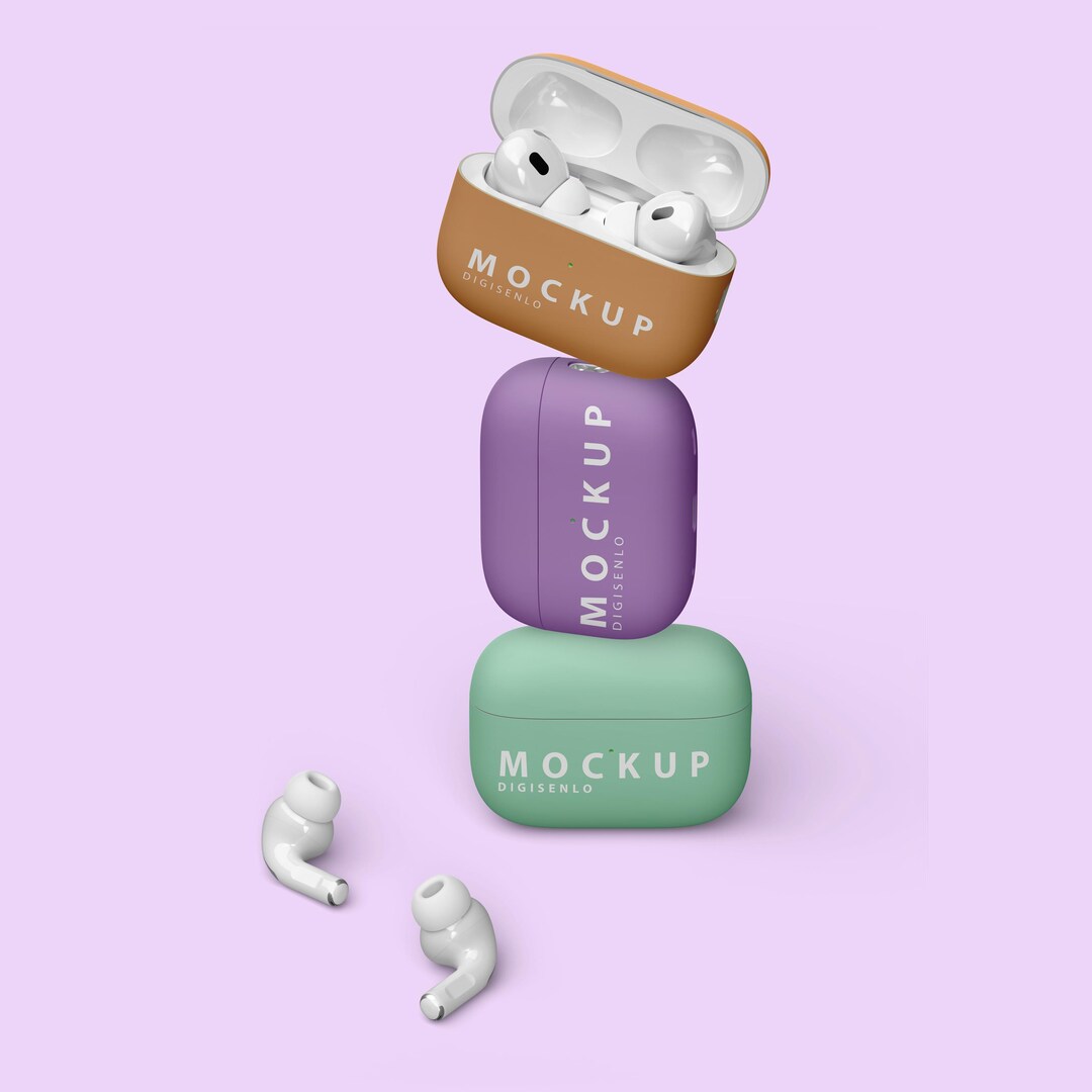 AirPod Case Mockup Template, Everyone Can Easy Edit Free Photopea ...