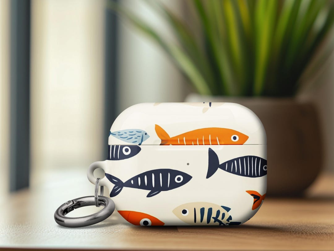 Cartoon Fish Pattern AirPod Case, Keychain Protective Cover for Airpods Pro 1/2 Airpods Gen 1/2 ...