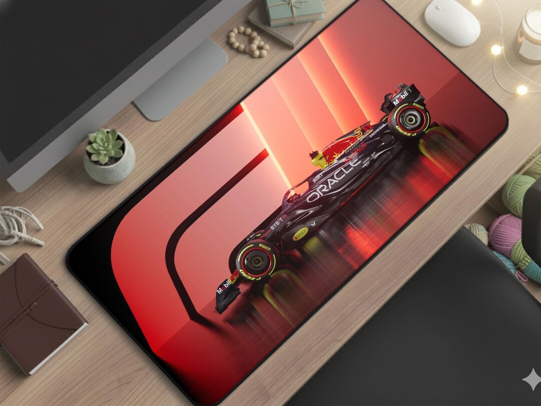 Red Bull Racing F1 Desk Mat RB20 Formula 1 Mouse Pad Grand Prix Car ...