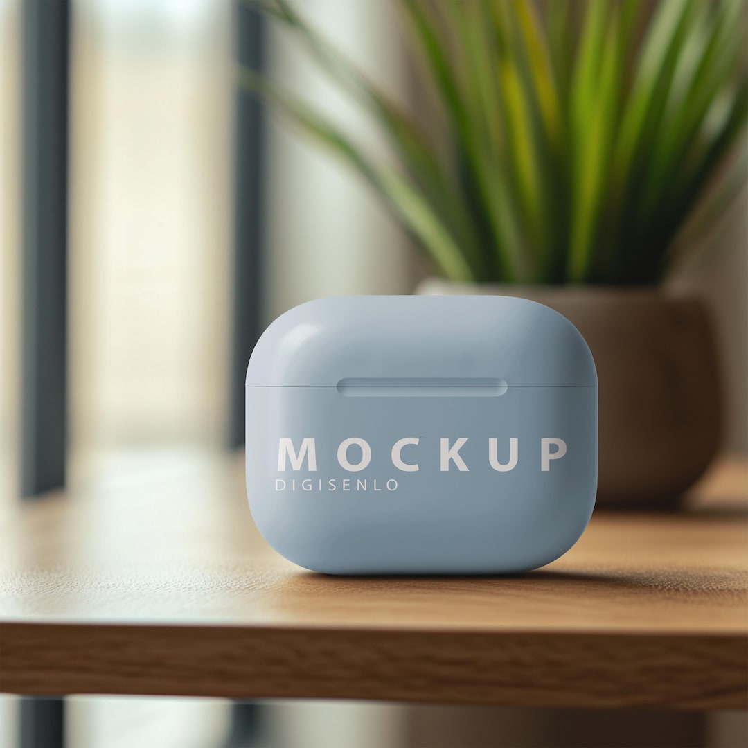 4 AirPod Case Mockup Templates, Easy Edit With Free Photopea Realistic ...