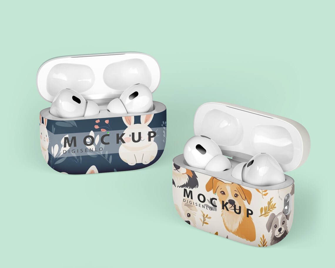 AirPod Case Mockup Template, Everyone Can Easy Edit Free Photopea ...