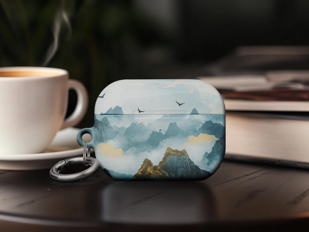 Airpods Gen 4 Japanese Watercolor Landscape AirPod Pro 2 Case Keychain ...