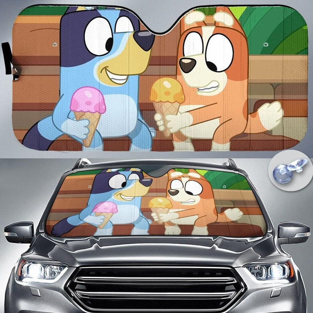 Bluey Bingo Car Sunshade Bluey Car Sunshade Funny Bluey - Etsy