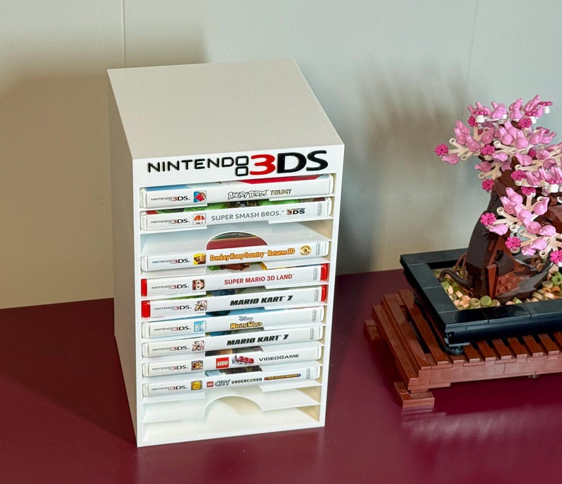 3DS Game Storage Display Case 3D Printed (holds 12 Games in Cases ...