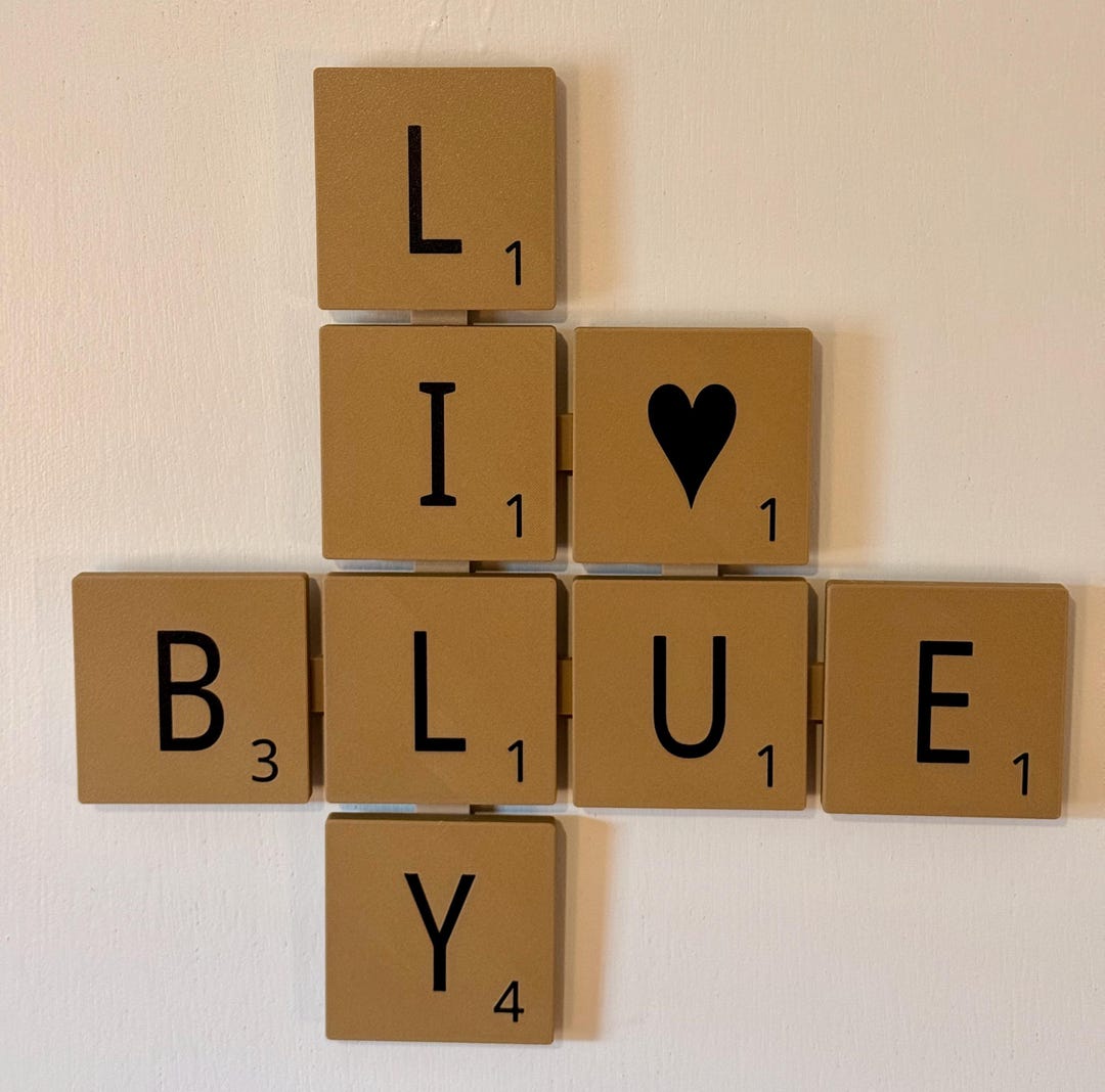 Scrabble Wall Tiles, Wall Letters, Scrabble Wall Art, 3D Printed ...