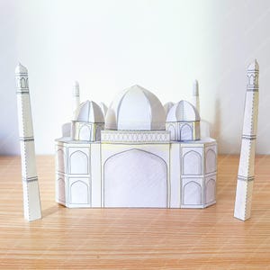 DIY Taj Mahal Paper Craft | Printable Coloring (digital Download) - Etsy