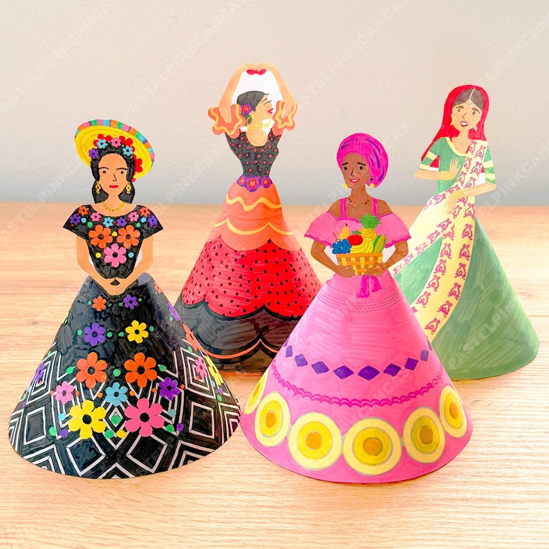 Cultural Paper Dolls Printable | International Dress Coloring Craft ...