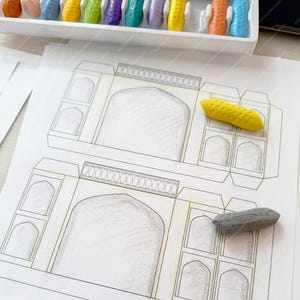 DIY Taj Mahal Paper Craft | Printable Coloring (digital Download) - Etsy