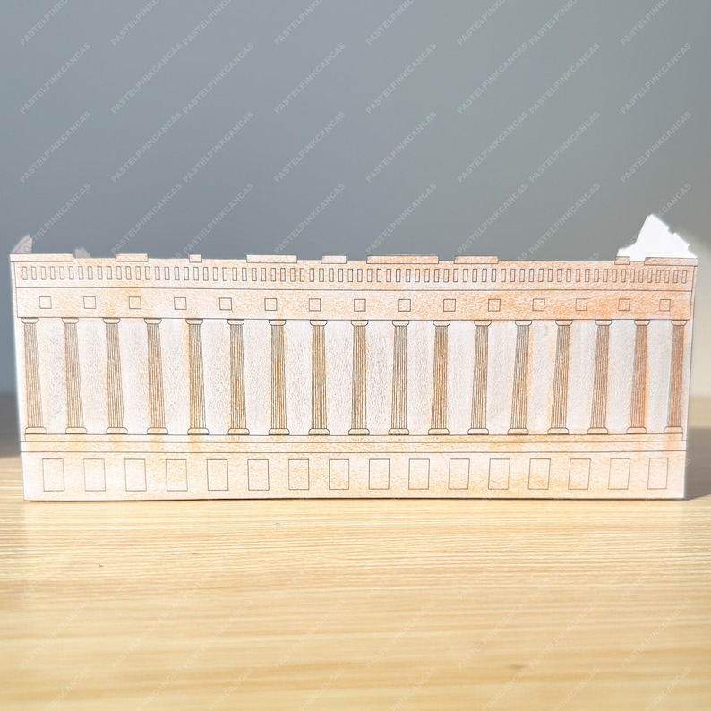 DIY Parthenon Paper Craft | Printable Coloring (digital Download) - Etsy