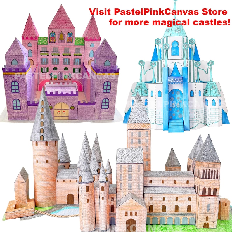 Printable Paper Castle: DIY Coloring Knight Fort, Princess Tower ...