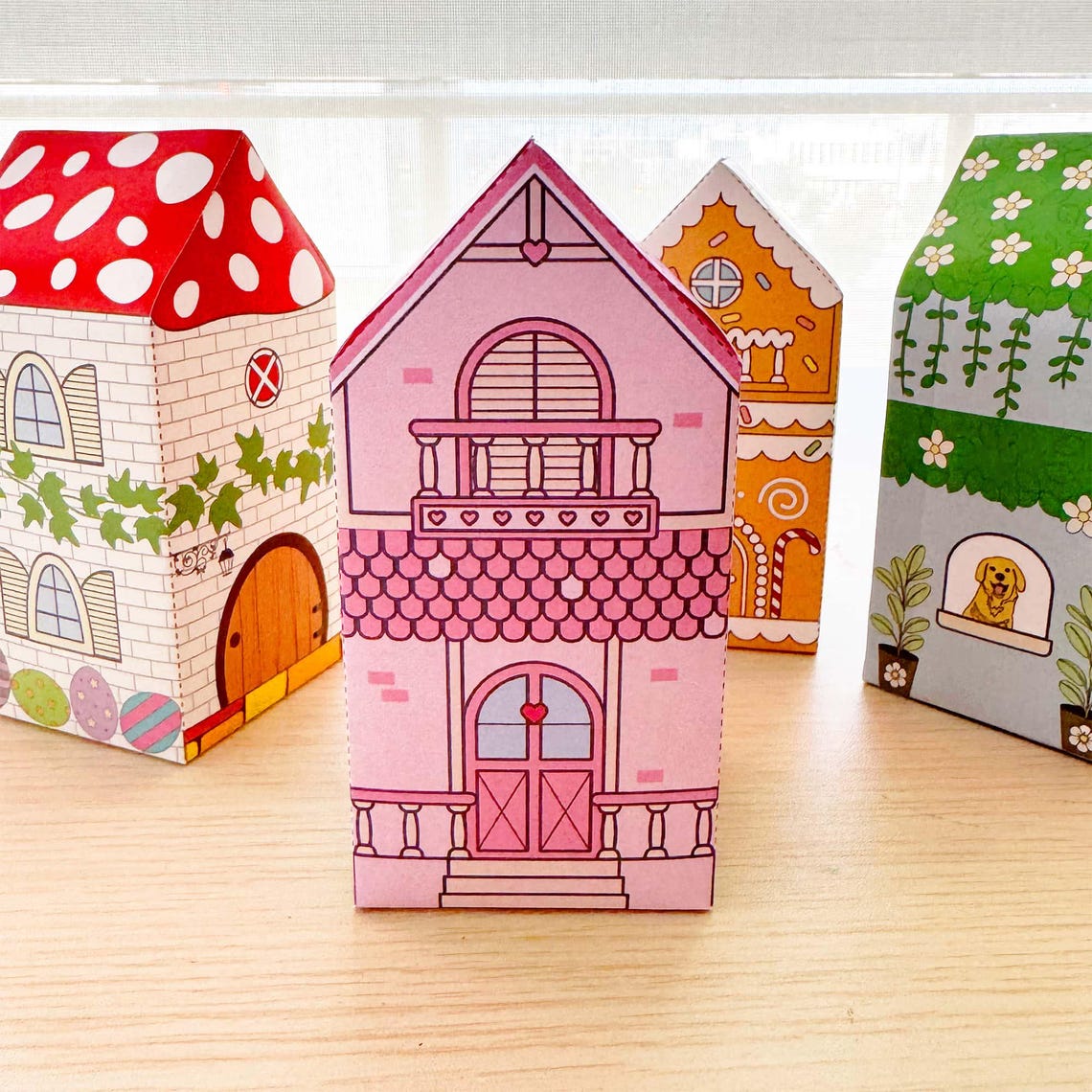 Printable Paper Houses: Craft Activity, Coloring Page (digital File) - Etsy