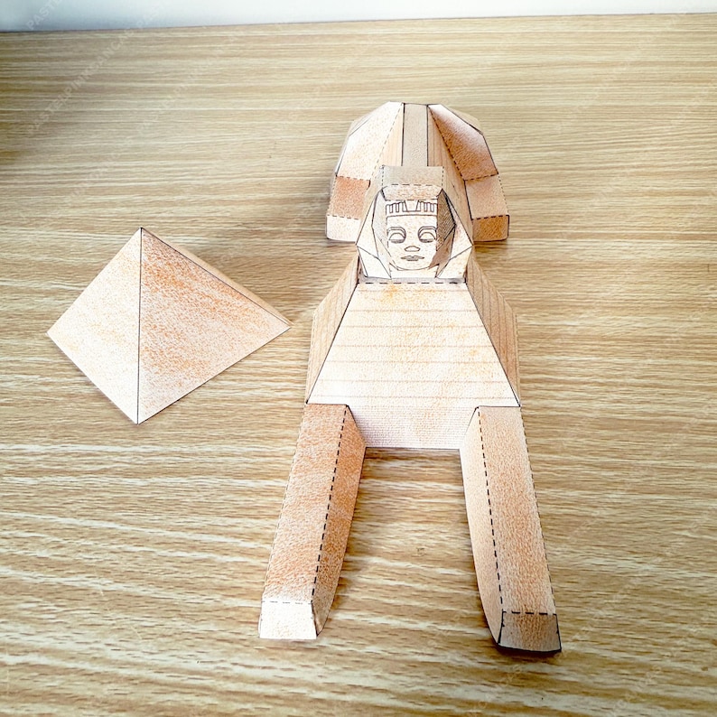 Sphinx & Pyramid Paper Craft | Ancient Egypt DIY Model (digital ...