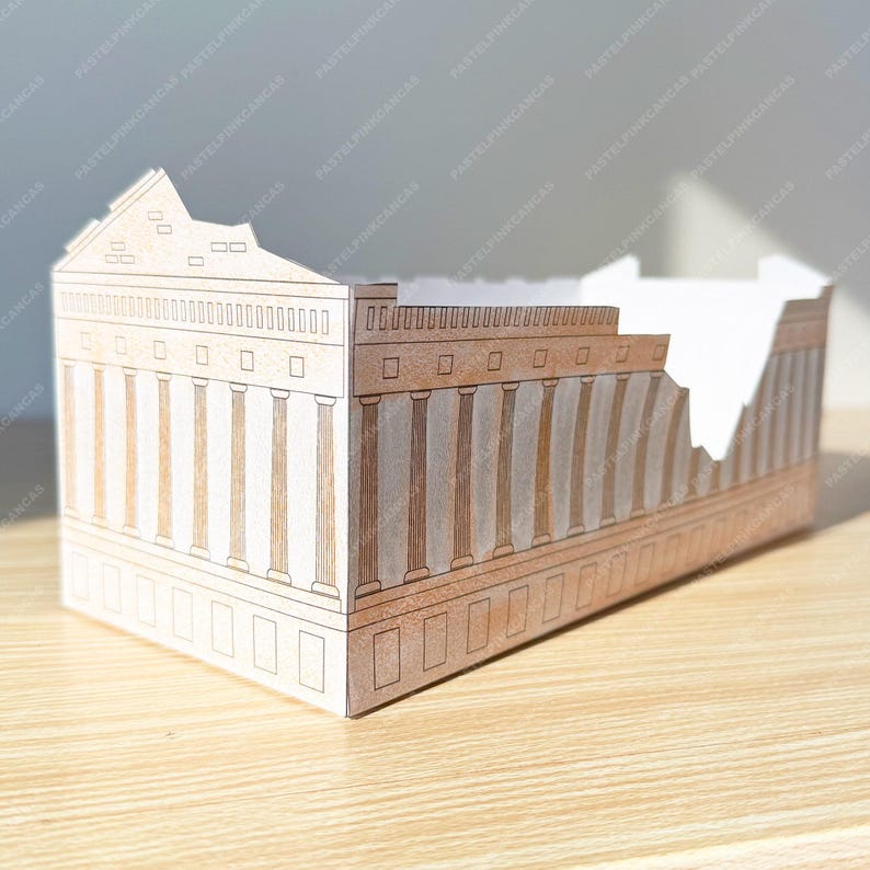 DIY Parthenon Paper Craft | Printable Coloring (digital Download) - Etsy