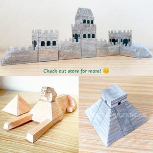 European Landmarks Coloring Page: Printable DIY Paper Craft (digital ...