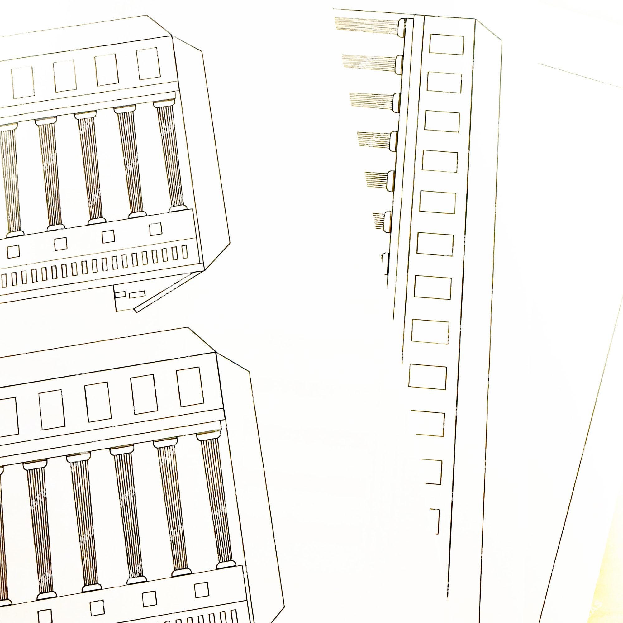 DIY Parthenon Paper Craft | Printable Coloring (digital Download) - Etsy