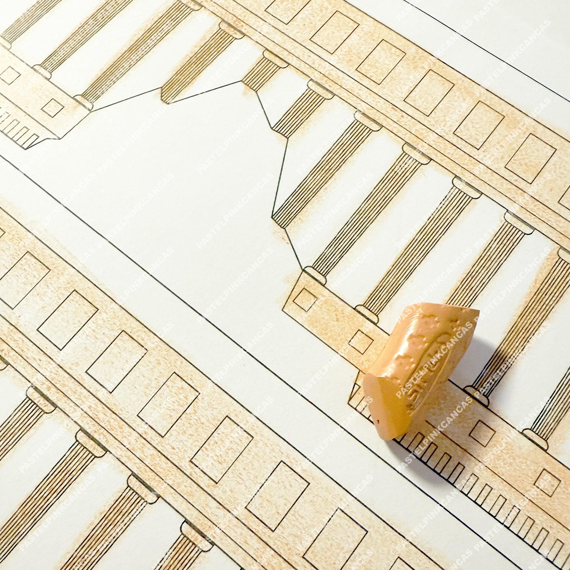 DIY Parthenon Paper Craft | Printable Coloring (digital Download) - Etsy