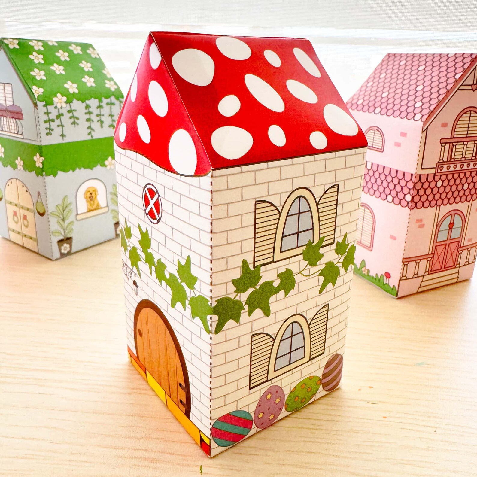 Printable Paper Houses: Craft Activity, Coloring Page (digital File) - Etsy