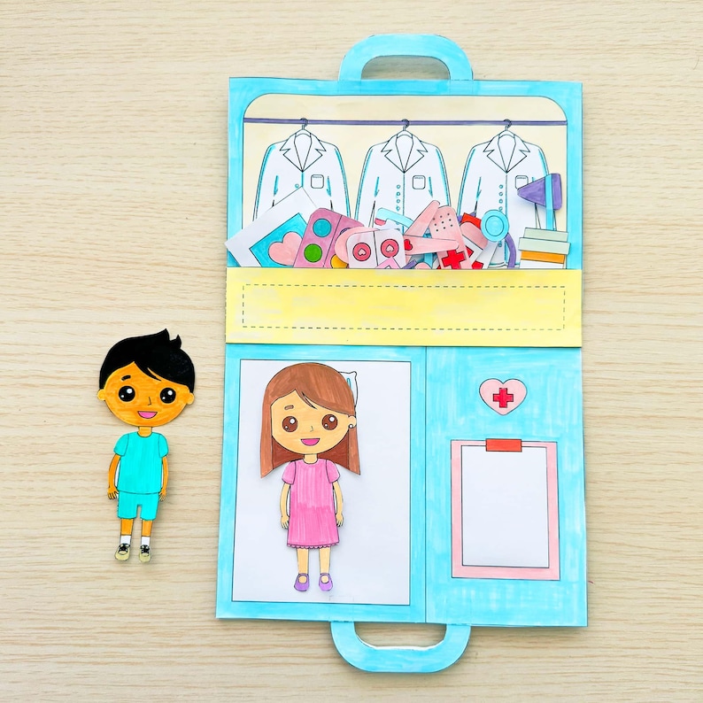 Printable Coloring Nursing Kit for Kids | Two Digital Files(blank ...