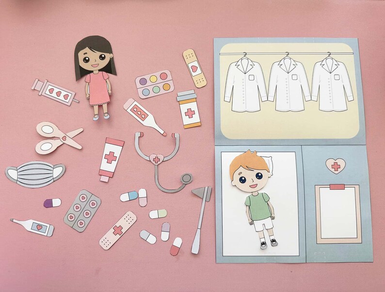 Printable Coloring Nursing Kit for Kids | Two Digital Files(blank ...