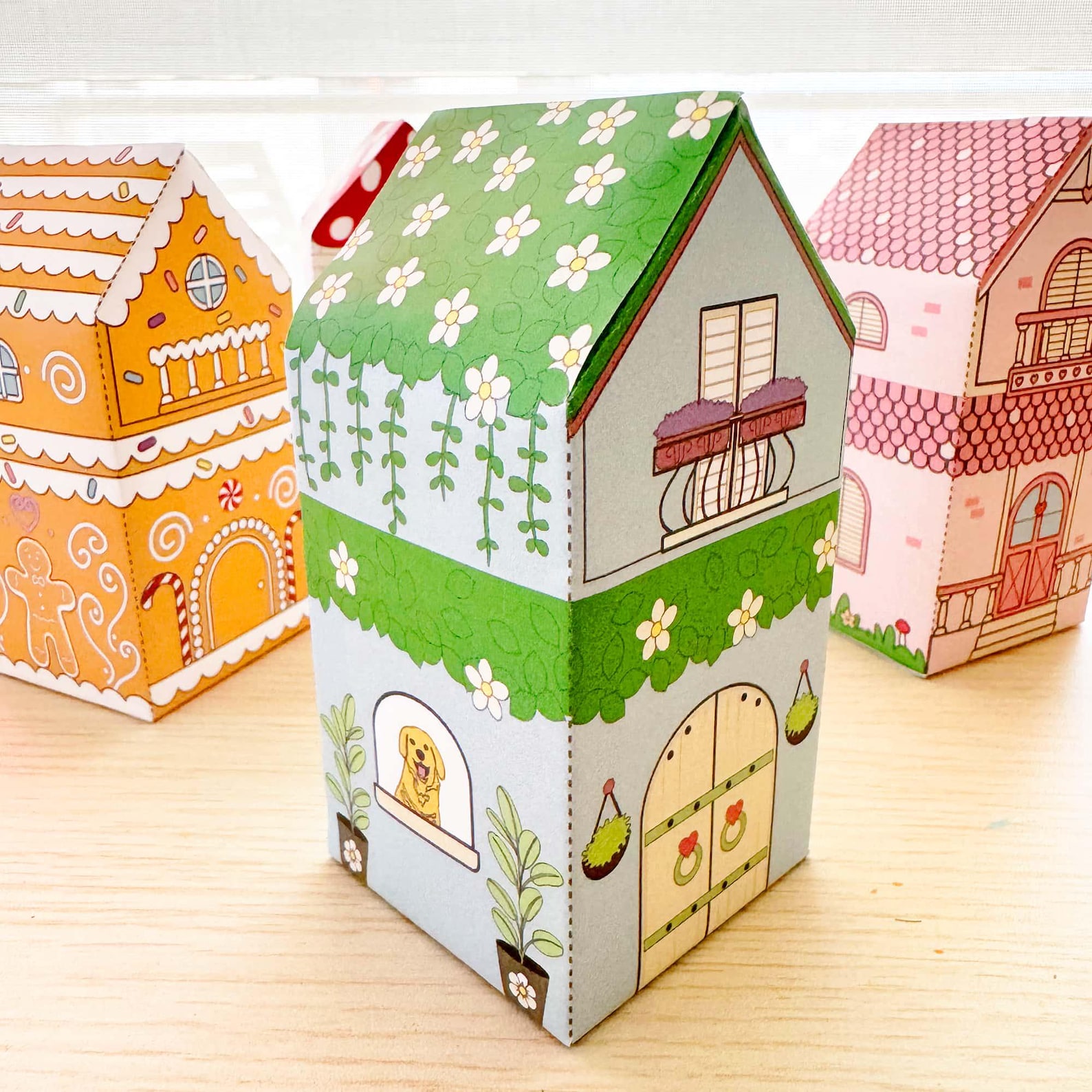 Printable Paper Houses: Craft Activity, Coloring Page (digital File) - Etsy