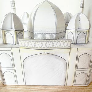DIY Taj Mahal Paper Craft | Printable Coloring (digital Download) - Etsy