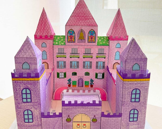 Printable Castle Template for Kids | Cardboard Fortress Craft DIY ...
